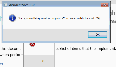 Helo Microsoft Word 15.0 Error - Techyv.com